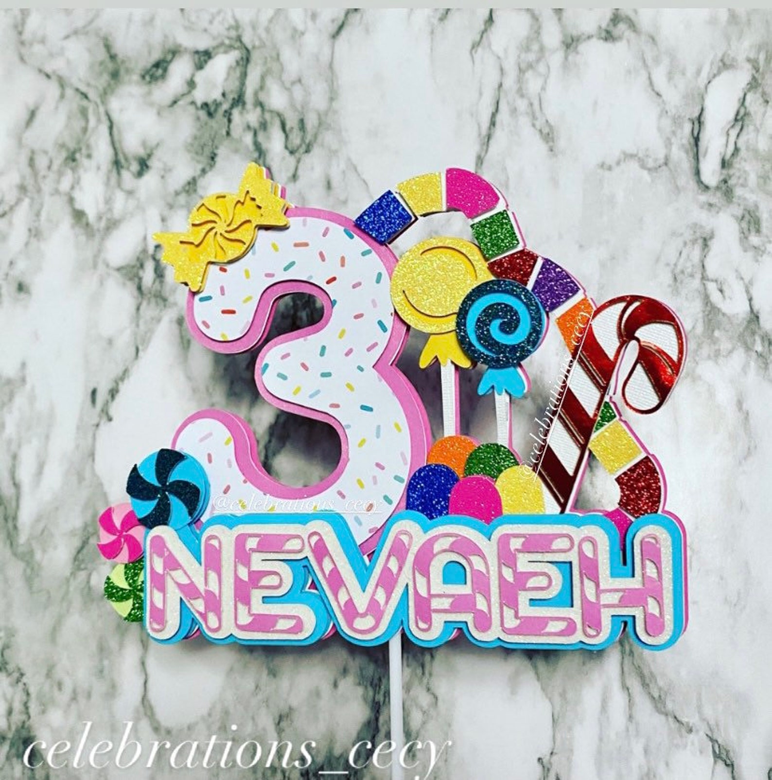 Candy Land Cake Topper Candy Land Topper Candy Land | Etsy