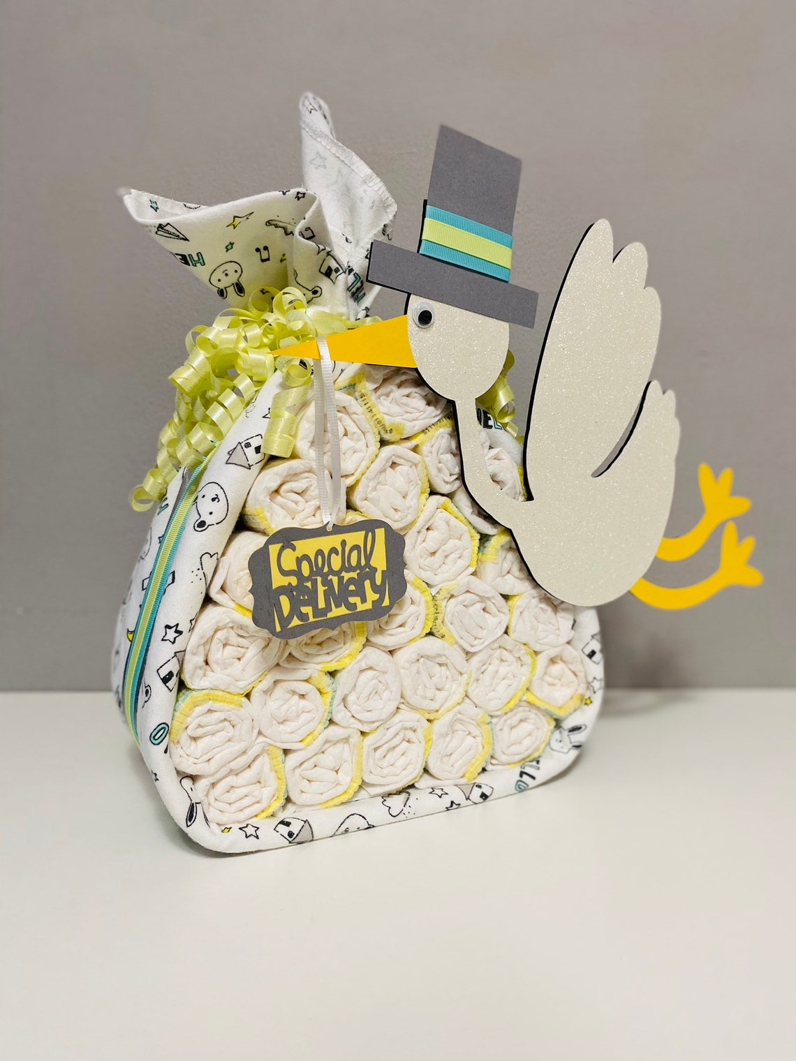 SPECIAL DELIVERY STORK Diaper Cake Assembled/kit Gender | Etsy
