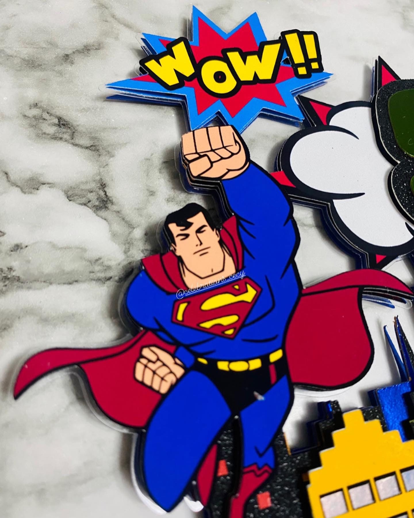 Superhero Cake Topper Comic Style Topper Personalized Cake Topper ...