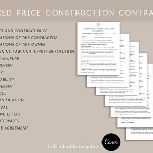 Fixed Price Construction Contract, Lump Sum Construction Agreement ...