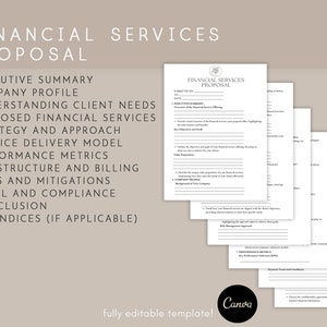 Financial Services Proposal Template, Editable Financial Services Form ...