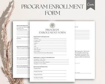 Student Registration Form PDF & Canva Template - Editable, Printable ...