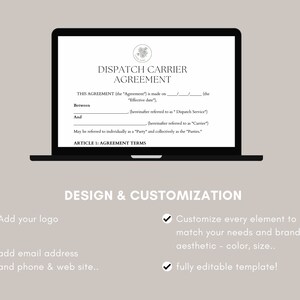 Dispatch Carrier Agreement, Carrier Service Agreement, Logistics ...