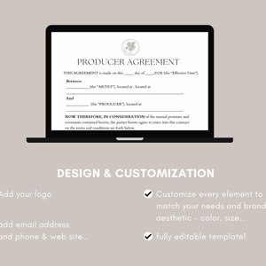 Editable Producer Agreement ,producer Contract Template, Music ...