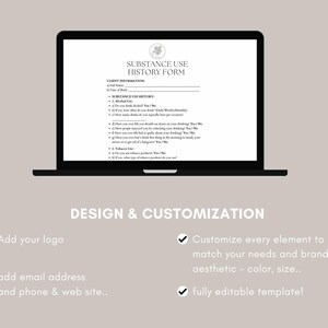 Substance Use History Form Template, Pdf, Canva - Etsy