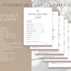 Fencing Contract Template, Fencing and Gates Install Agreement, Fencing ...