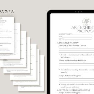 Art Exhibition Proposal, Art Exhibition Form Template, Pdf, Canva - Etsy
