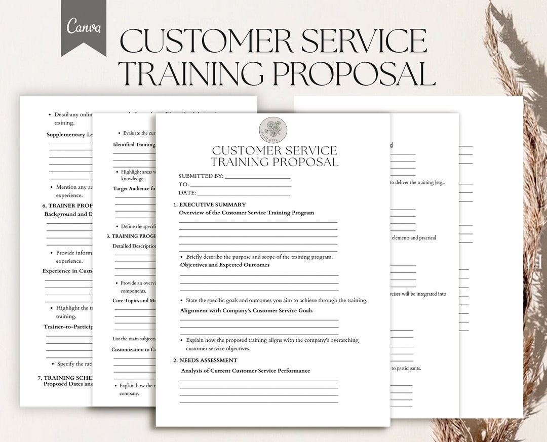 Customer Service Training Proposal, Proposal Template, Employee ...