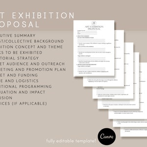 Art Exhibition Proposal, Art Exhibition Form Template, Pdf, Canva - Etsy