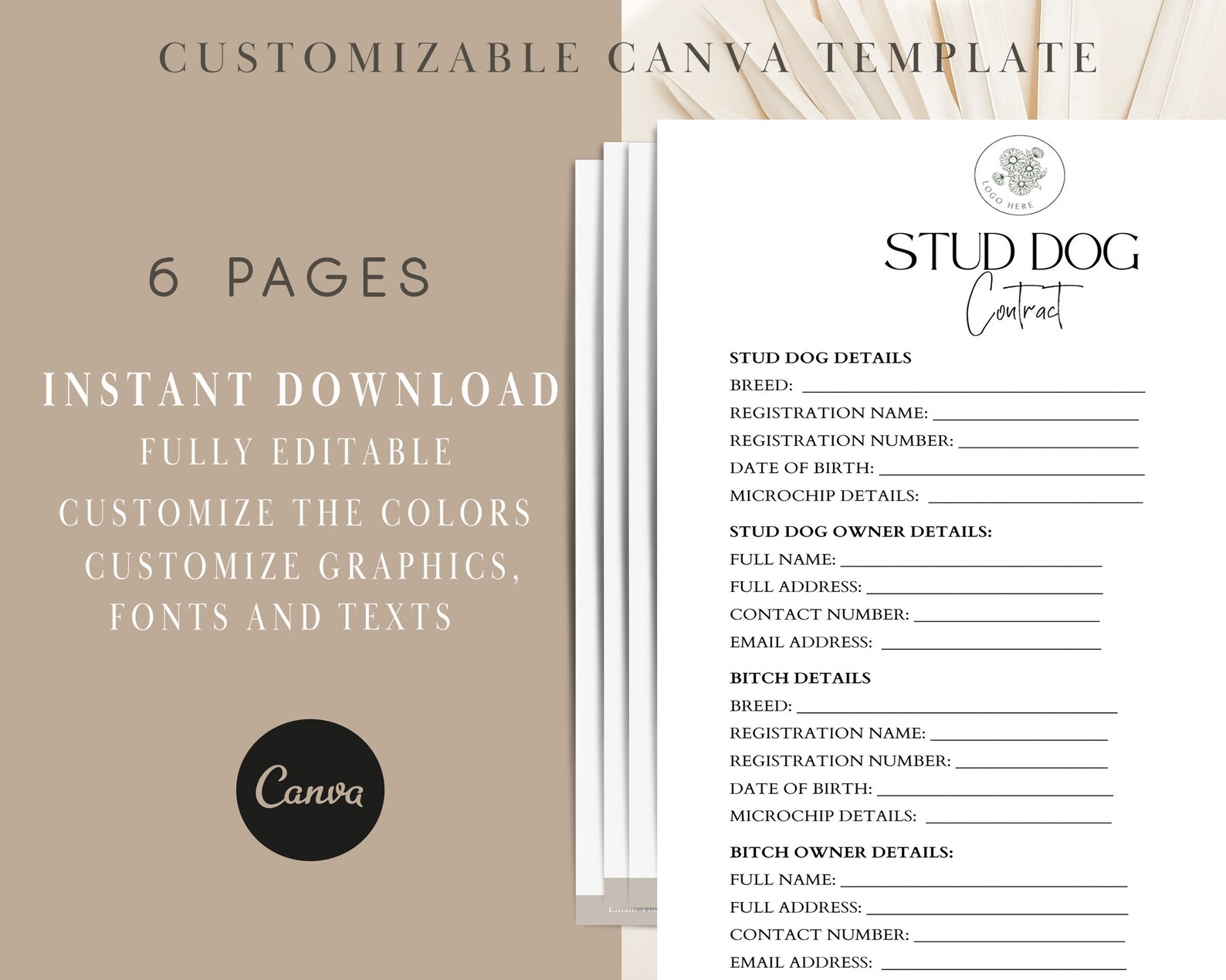 Stud Dog Contract, Breeding Contract for Stud Dog Services ,stud Dog ...