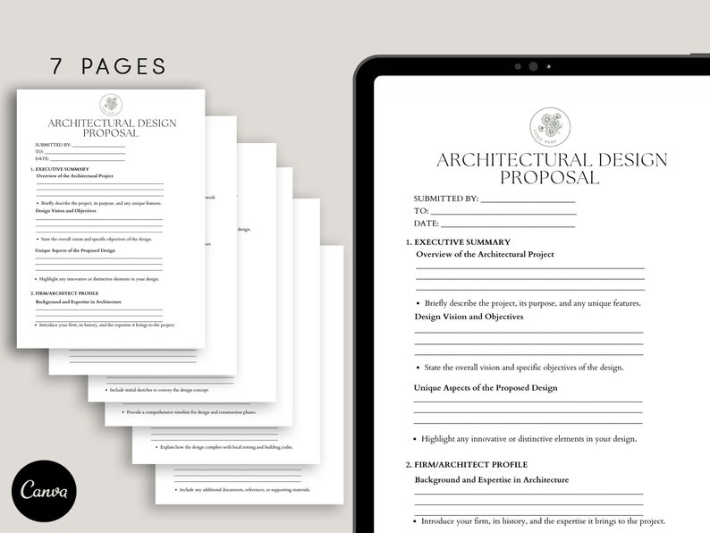 Architectural Design Proposal Template, Architecture Proposal Form ...