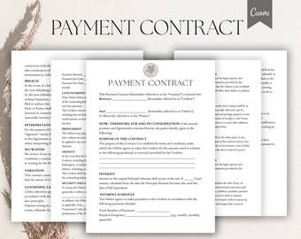 Payment-agreement-template - Etsy