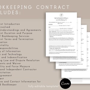 Bookkeeping Contract, Bookkeeping Services Agreement, Bookkeeping ...