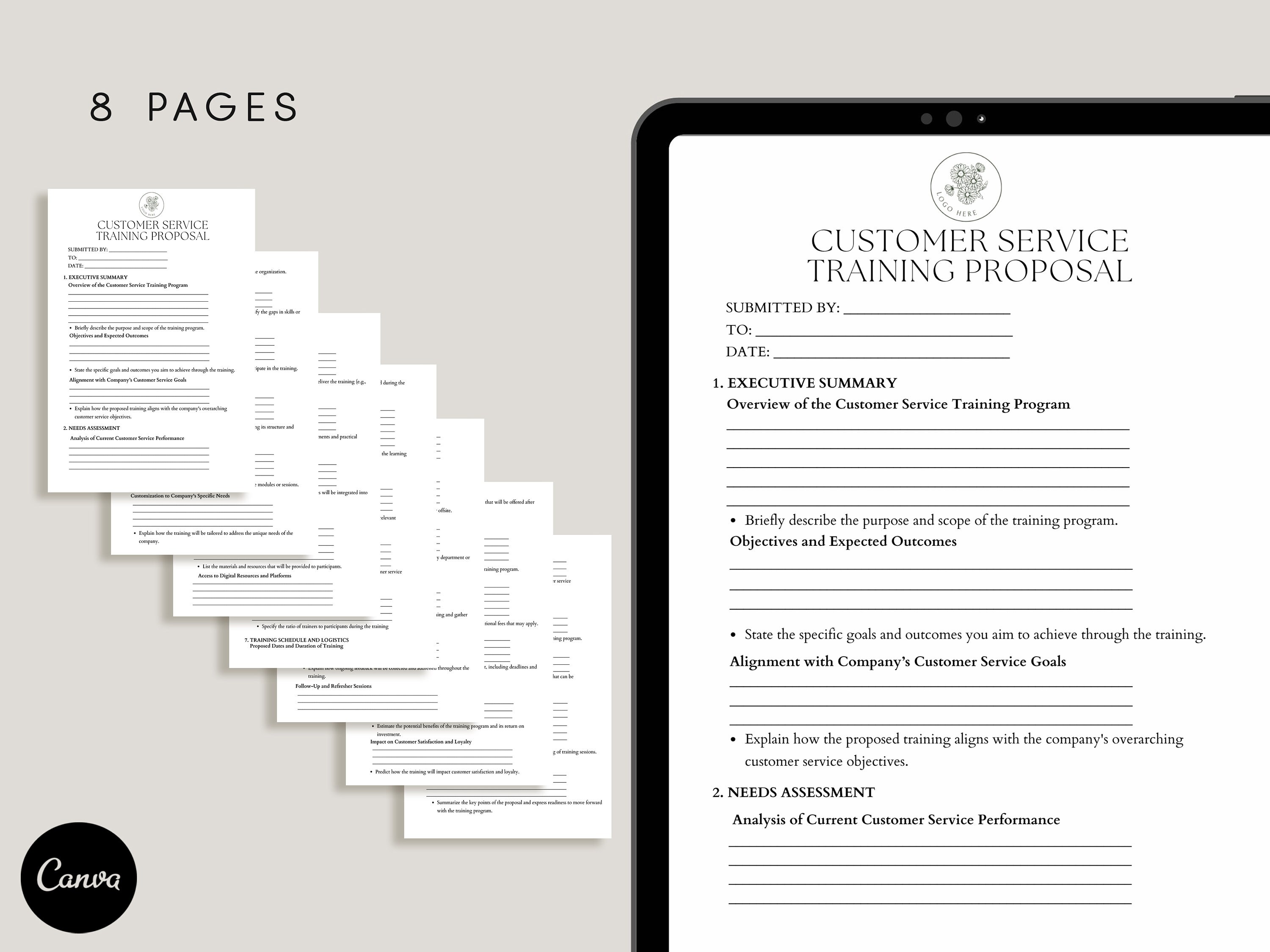 Customer Service Training Proposal, Proposal Template, Employee ...