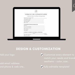 Vehicle Use Consent Form Template, Car Use Authorization Form, PDF, Canva - Etsy