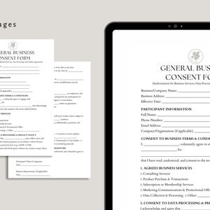 General Business Consent Form Template PDF, Canva - Etsy