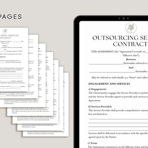 Outsourcing Services Contract Template, Outsourcing Agreement, PDF ...