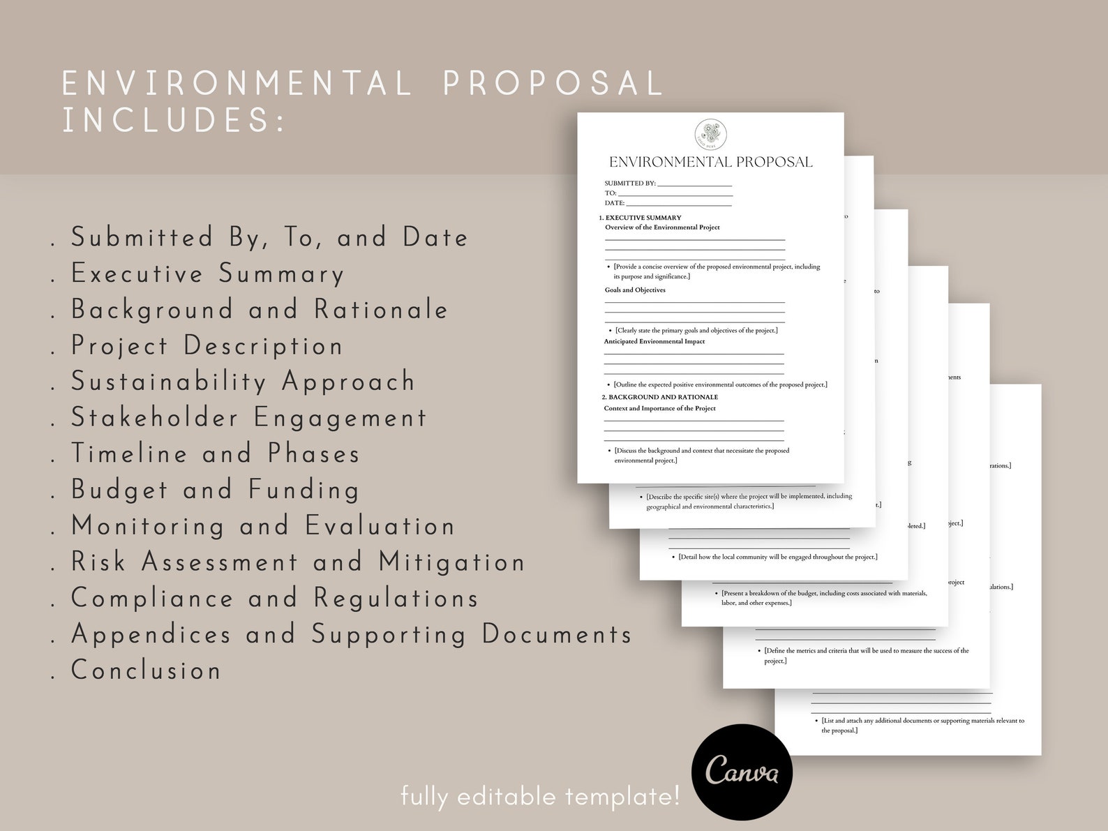 Environmental Proposal Template, Sustainability Project Form ...