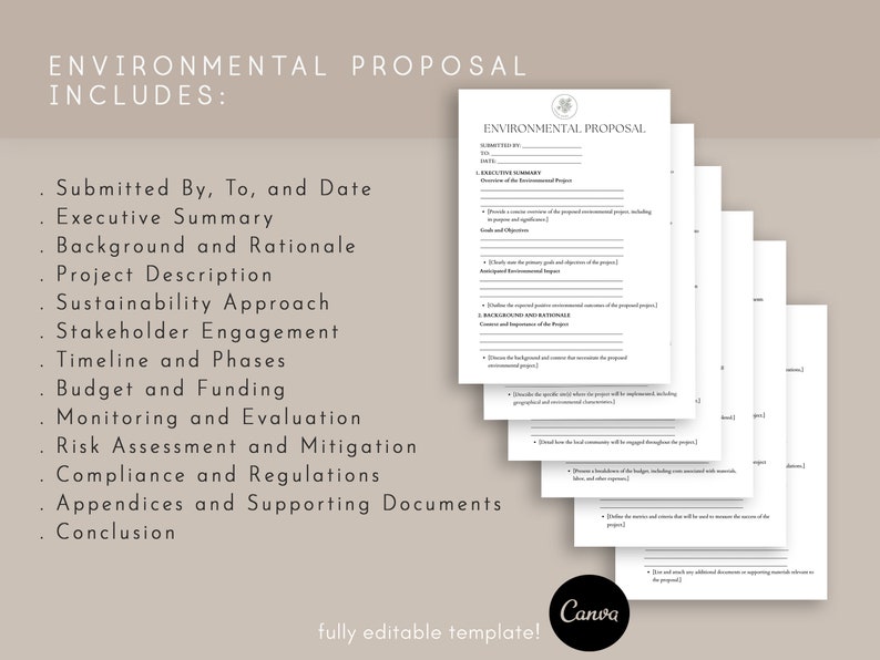 Environmental Proposal Template, Sustainability Project Form ...