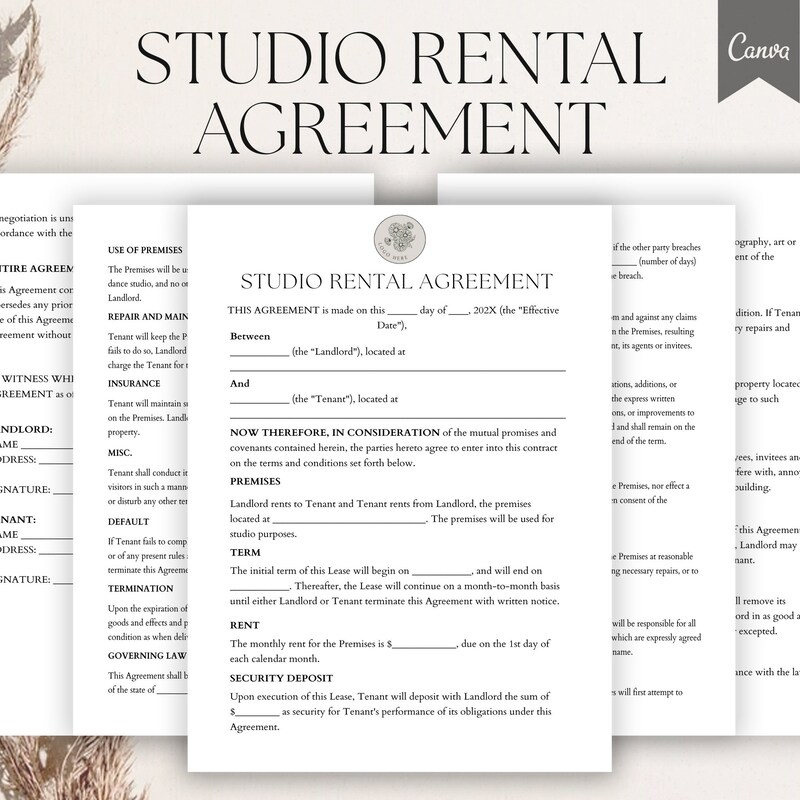 Simple Rental Agreement - Etsy