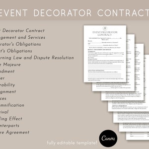 Event Decorator Contract Template, Event Decorator Service Agreement ...