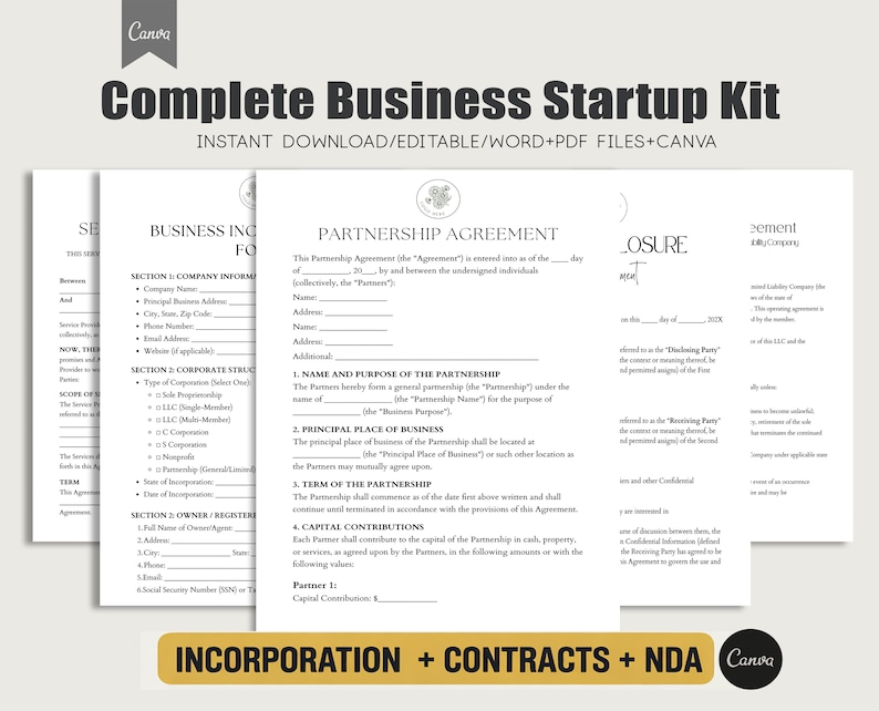 Ultimate Business Startup Legal Kit, Incorporation, Contracts and NDA ...