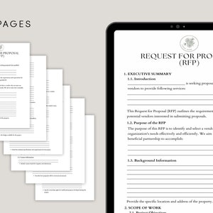 Request for Proposal Template, Form Pdf, Canva - Etsy