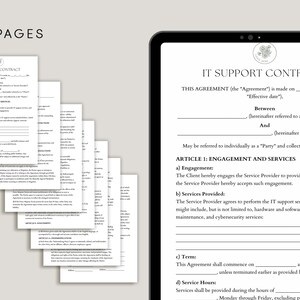 IT Support Contract, IT Service Agreement, IT Support Services ...