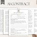 AI Contract Editable Template, AI Services Agreement Form, AI ...