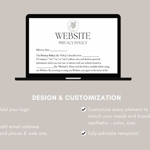 Editable Website Privacy Policy Template, Website Terms and Conditions ...