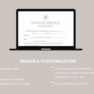 Editable Master Service Agreement, MSA Form, Business Services Contract ...