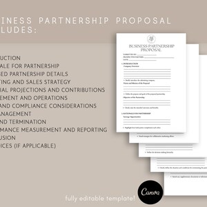 Business Partnership Proposal Template, Partnership Proposal Form ...