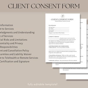 Client Consent Form Template, PDF, Canva - Etsy