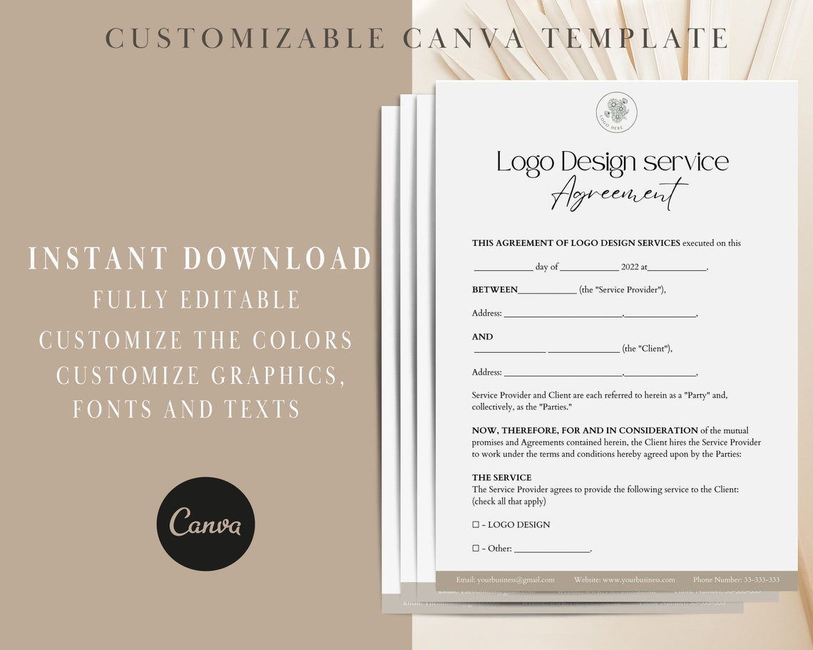 Editable Freelance Logo Design Contract, Graphic Design Contract ...