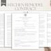 Kitchen Remodel Contract, Kitchen Renovation Agreement, Kitchen ...