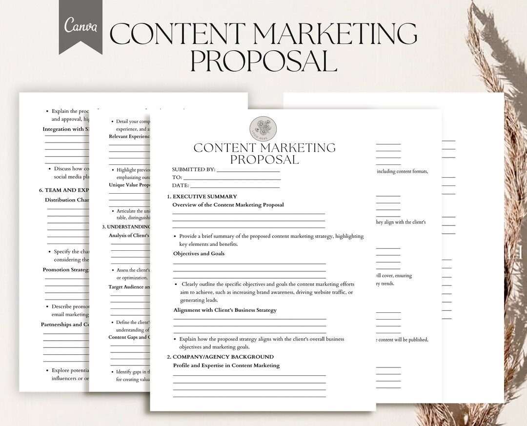 Content Marketing Proposal, Content Marketing Services, Proposal Template, Client Proposal, Pdf ...