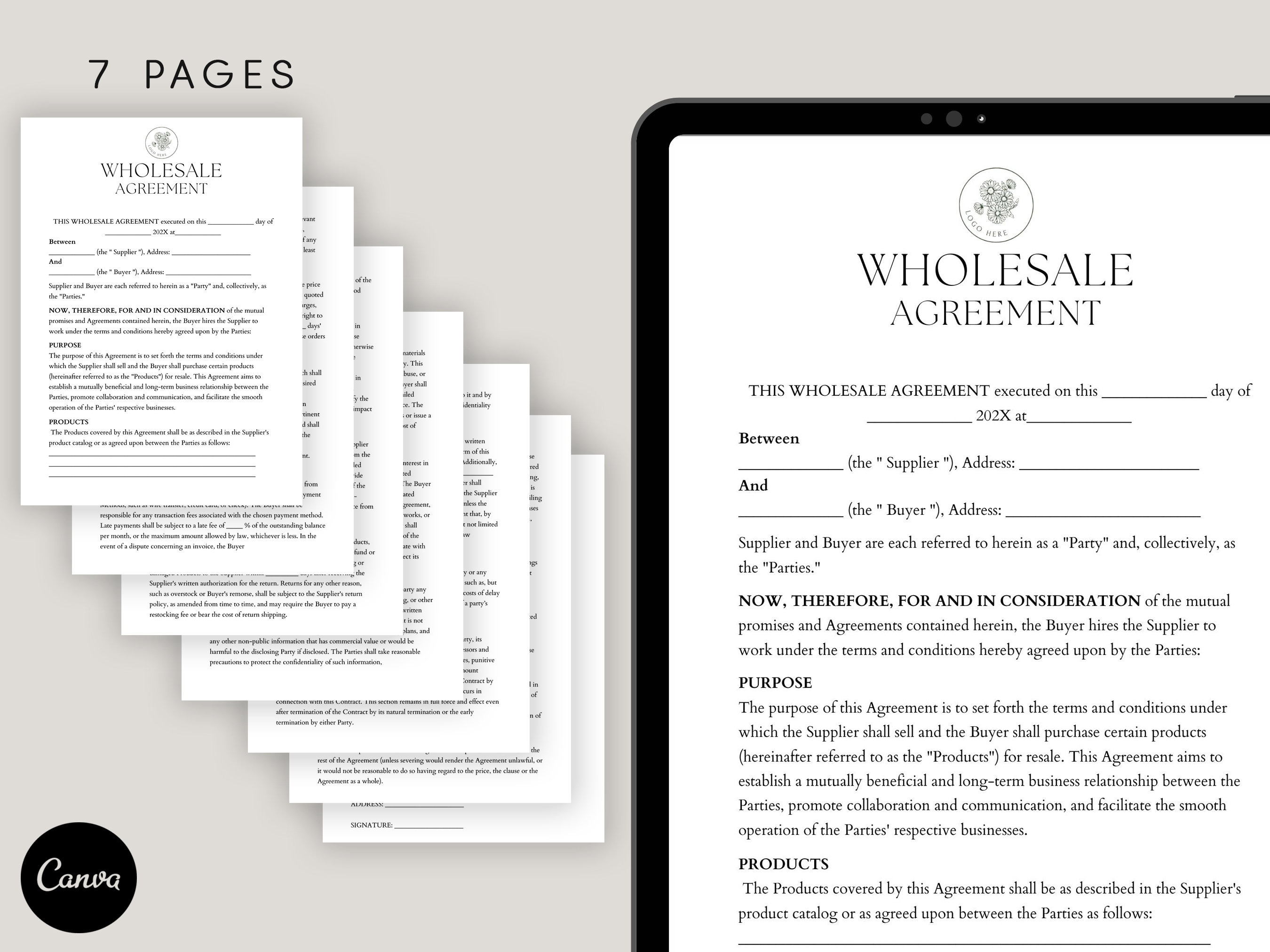Wholesale Agreement Template, Wholesale Services Agreement, Wholesale ...