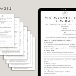 Motion Graphics Design Contract Template, Motion Graphics Service ...