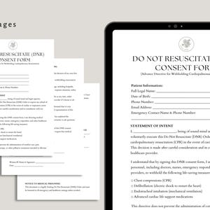 Do Not Resuscitate (DNR) Consent Form Template, PDF, Canva - Etsy