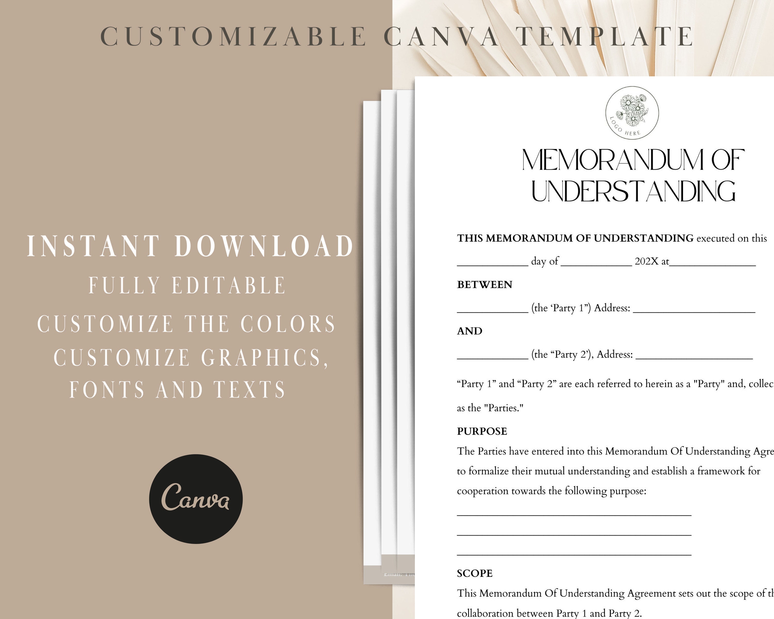 Memorandum of Understanding, Non-binding Agreement, MOU, Partnership ...