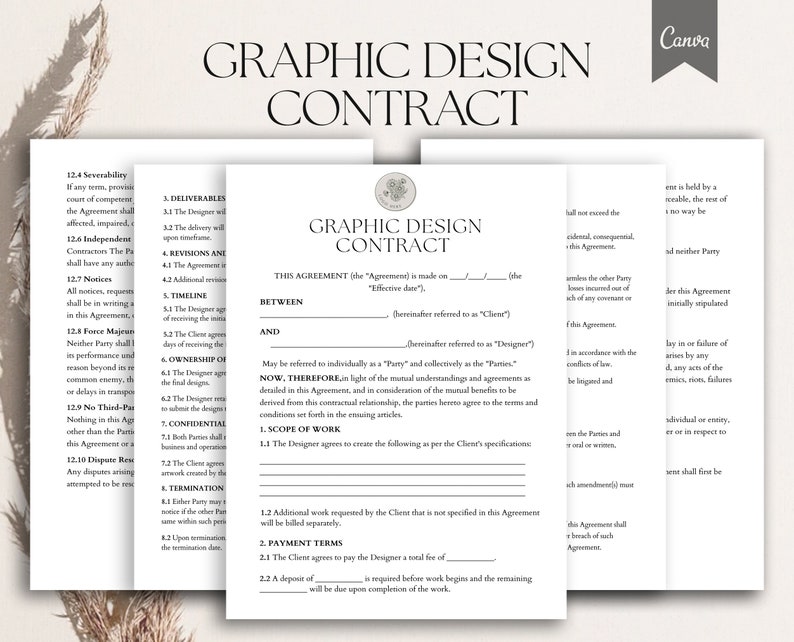 Graphic Design Contract Template, Freelance Graphic Designer Agreement ...