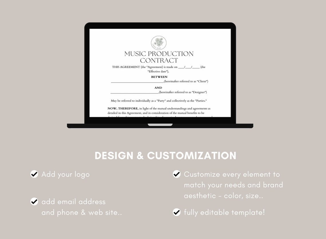 Music Production Agreement, Music Producer Contract Template, Music ...