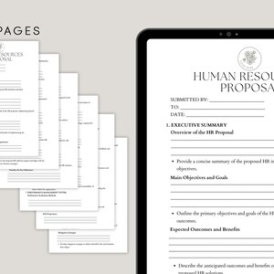 Human Resources Proposal Template, HR Proposal Form Pdf, Canva - Etsy