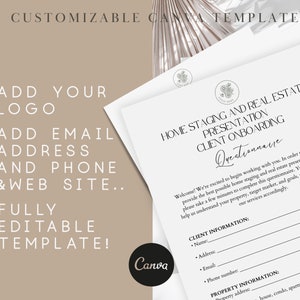 Editable Home Staging and Real Estate Presentation Client Onboarding ...