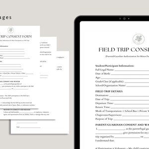 Field Trip Consent Form Template, PDF, Canva - Etsy
