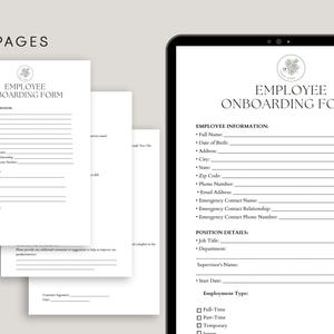 Employee Onboarding Form Template, Pdf, Canva - Etsy