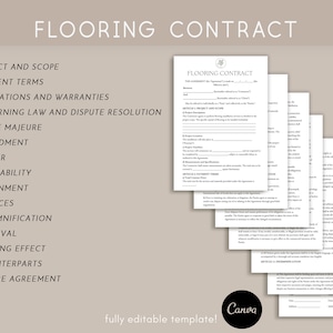 Flooring Contract Template, Flooring Installation Agreement, Flooring ...