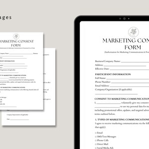 Marketing Consent Form Template, Marketing Authorization Form, PDF ...