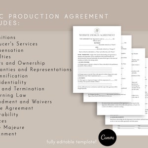 Music Production Agreement, Music Producer Contract Template, Music ...