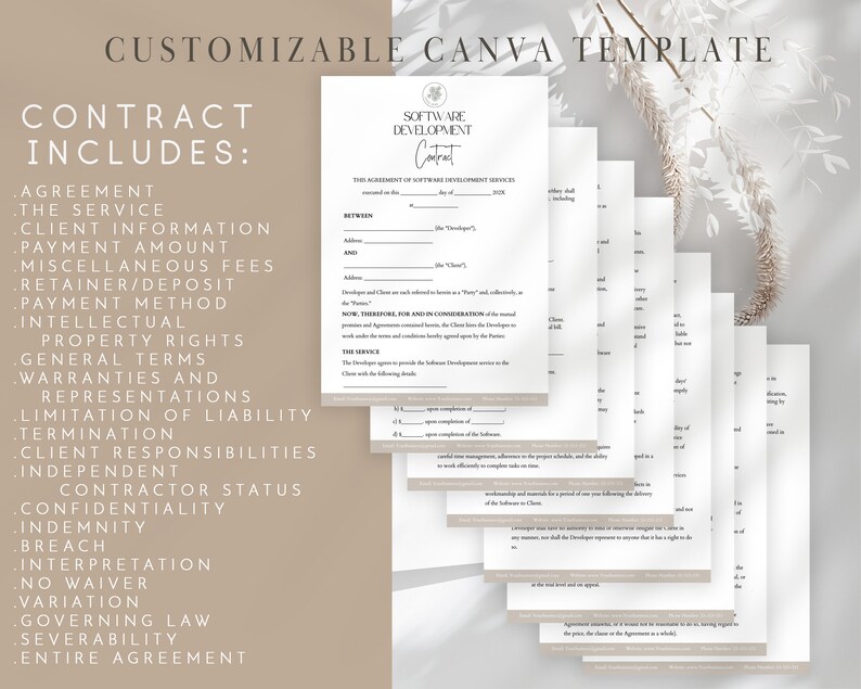 Software Development Agreement, Editable Software Development Contract ...